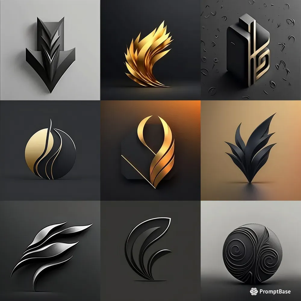 Perfect Modern 3D Logos Midjourney Prompt | PromptBase