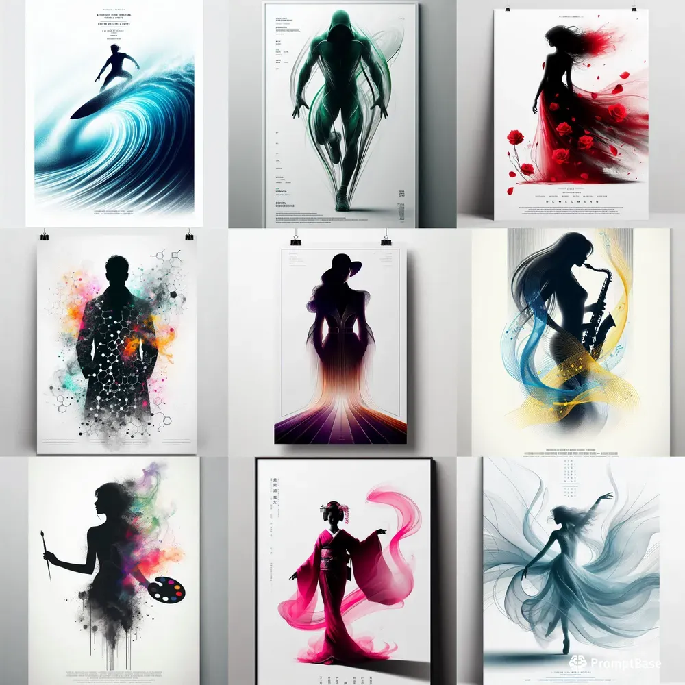 Dynamic Motion Posters DALL·E Prompt | PromptBase