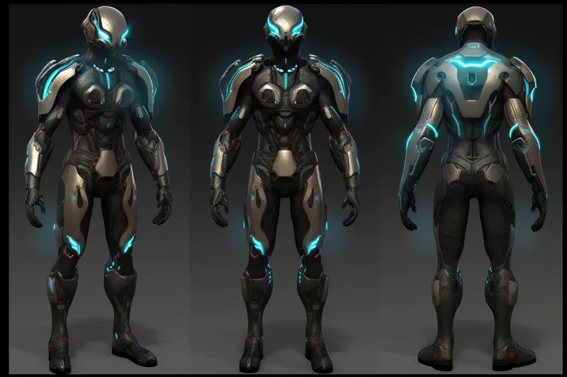 Futuristic Video Game Character Designs Midjourney Prompt | PromptBase