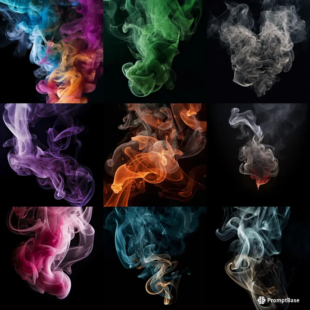 Artistic Smoke Photography In Any Colors Midjourney Prompt | PromptBase