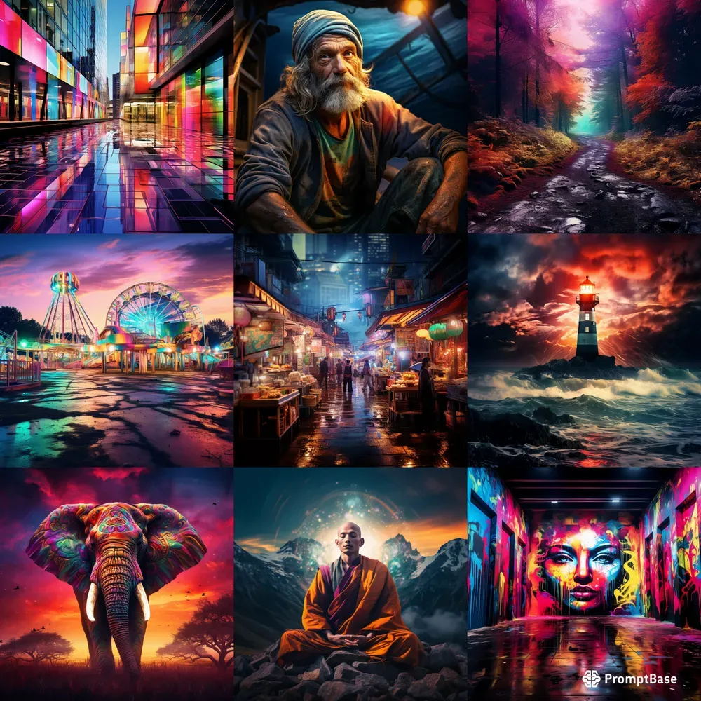 Hyper Realistic Psychedelic Photographs Midjourney Prompt | PromptBase