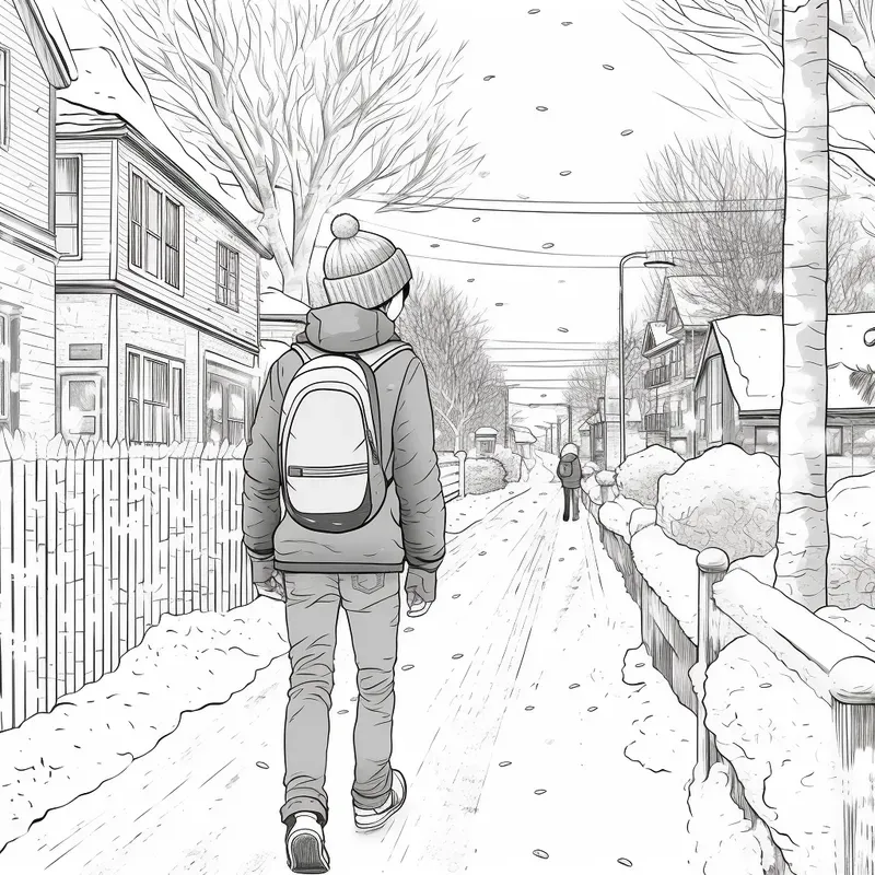 Lofi Music Animated Teen Coloring Pages Midjourney Prompt | PromptBase