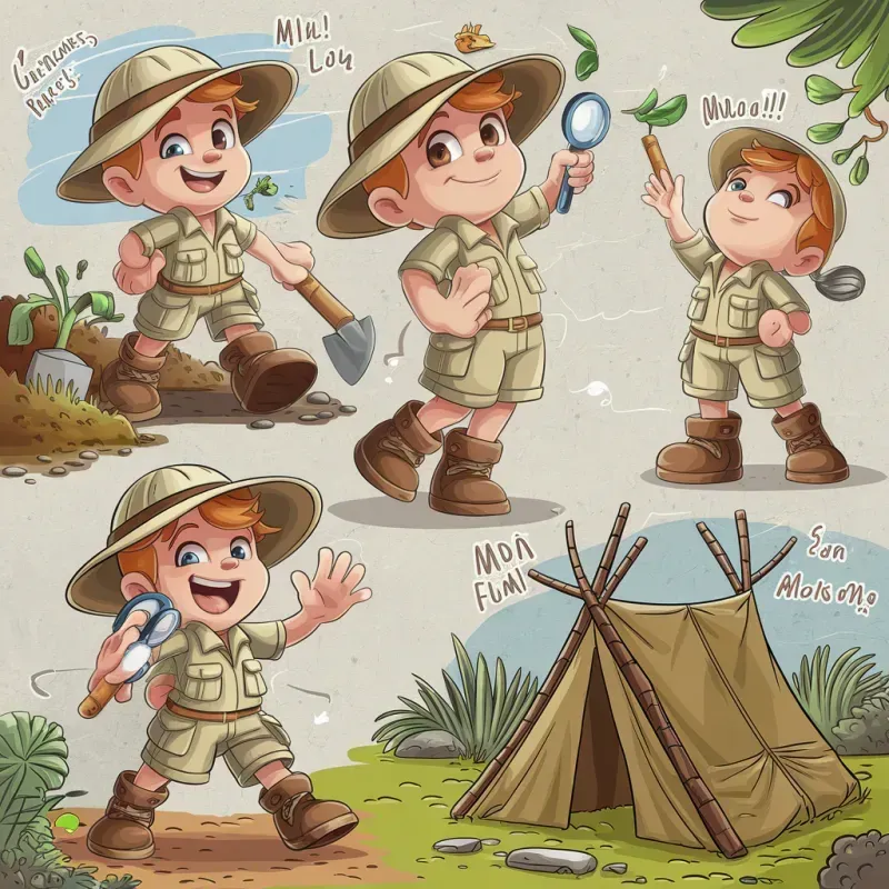 Cartoon Character Sheet Series Ideogram Prompt | PromptBase