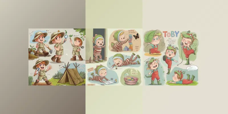 Cartoon Character Sheet Series Ideogram Prompt | PromptBase