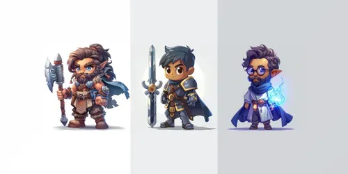 2D Game Character Sheets Midjourney Prompt | PromptBase