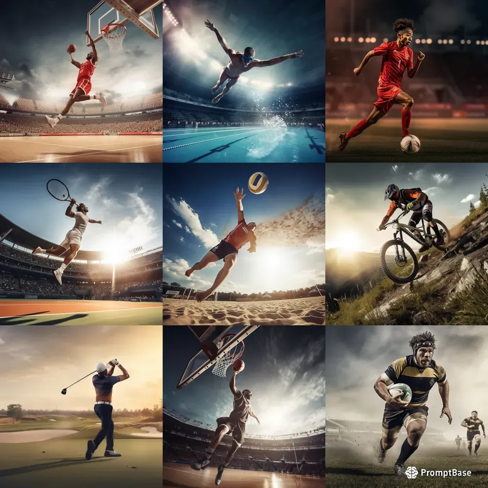 Sport Action Photographs Midjourney Prompt | PromptBase