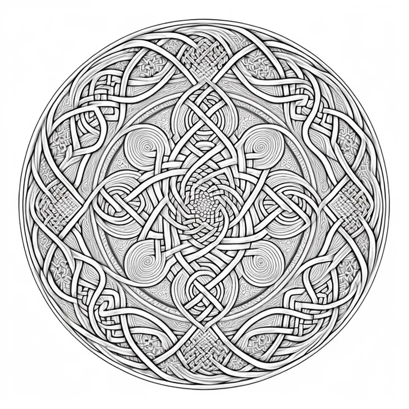 Celtic Knots Coloring Book Pages Midjourney Prompt | PromptBase