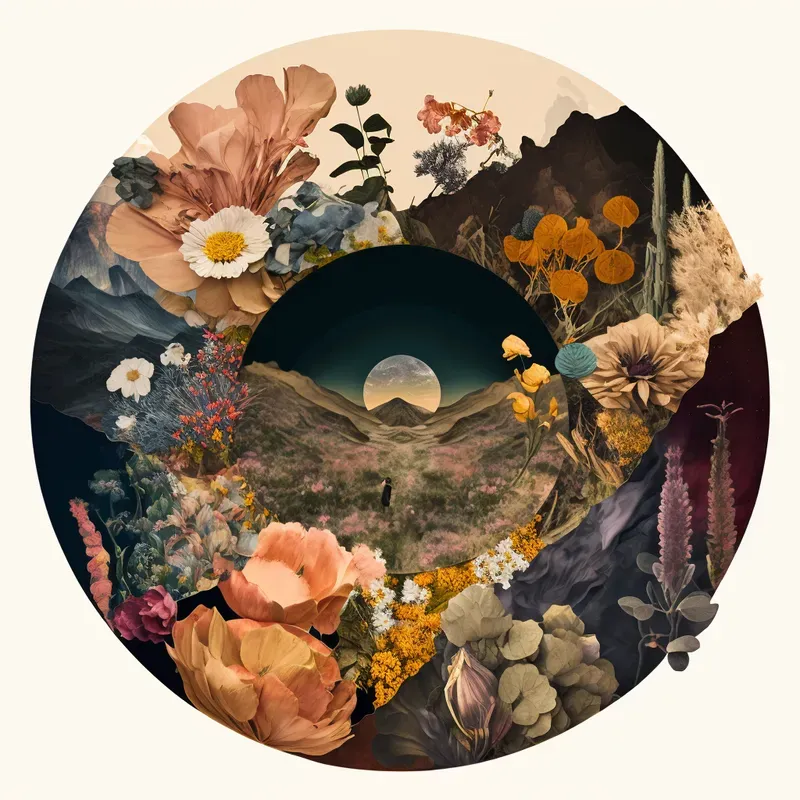 Beautiful Surrealist Photo Collages Midjourney Prompt | PromptBase