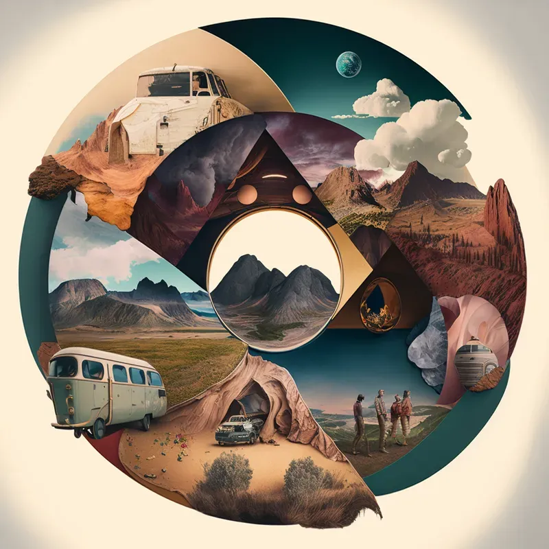 Beautiful Surrealist Photo Collages Midjourney Prompt | PromptBase