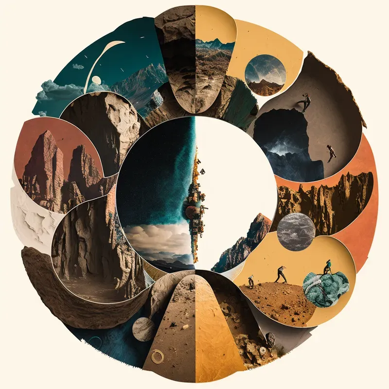 Beautiful Surrealist Photo Collages Midjourney Prompt | PromptBase