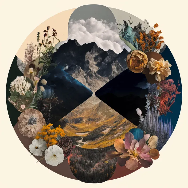 Beautiful Surrealist Photo Collages Midjourney Prompt | PromptBase