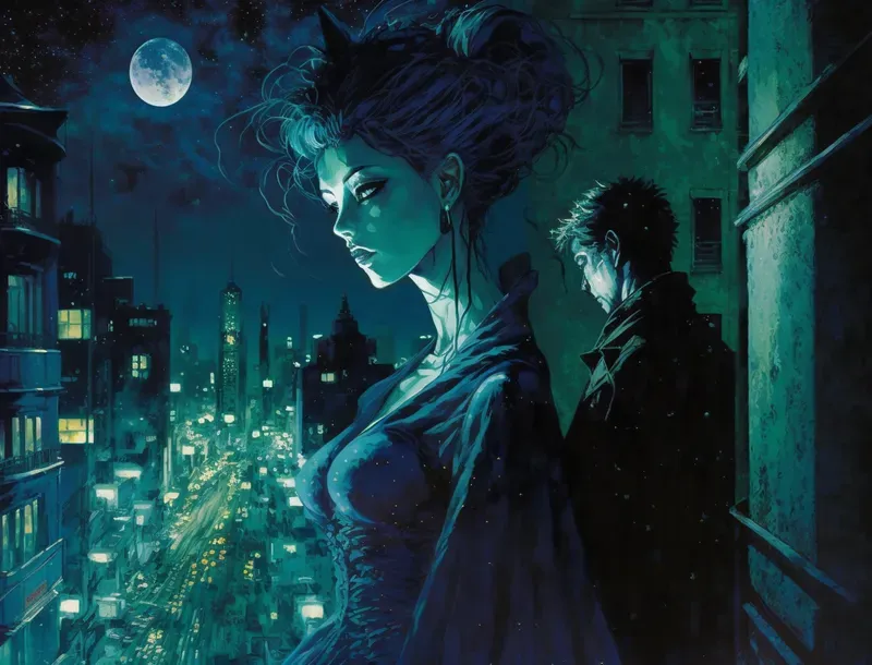 Vampire Hunter Comic Illustrations Midjourney Prompt | PromptBase