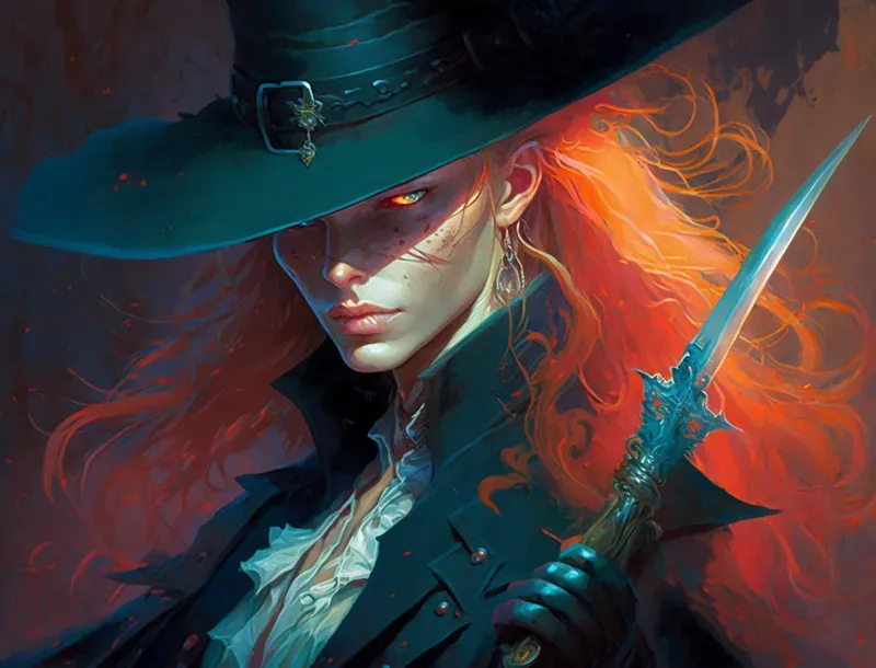 Vampire Hunter Comic Illustrations Midjourney Prompt | PromptBase