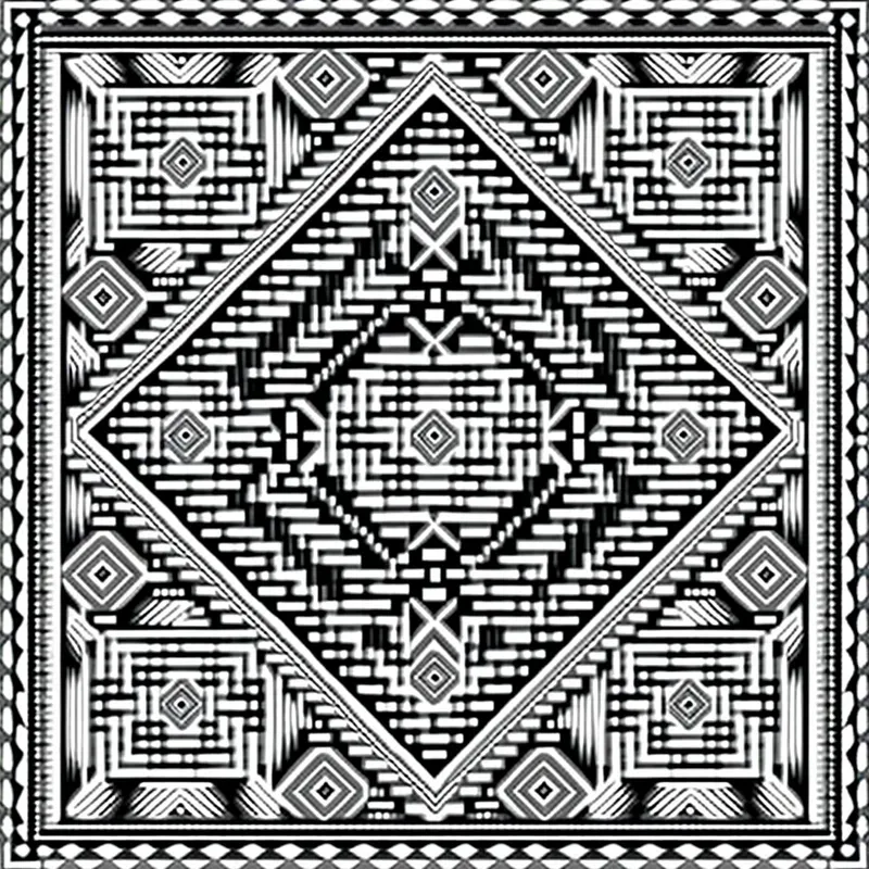 Native American Textile Coloring Pages Midjourney Prompt | PromptBase