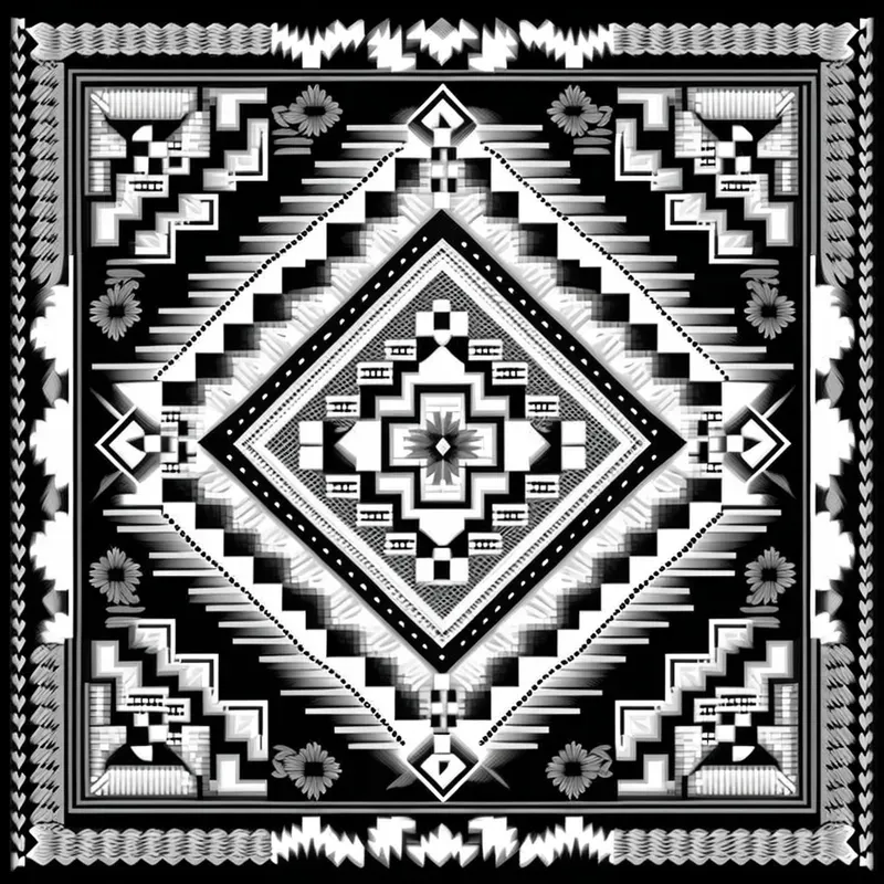 Native American Textile Coloring Pages Midjourney Prompt | PromptBase