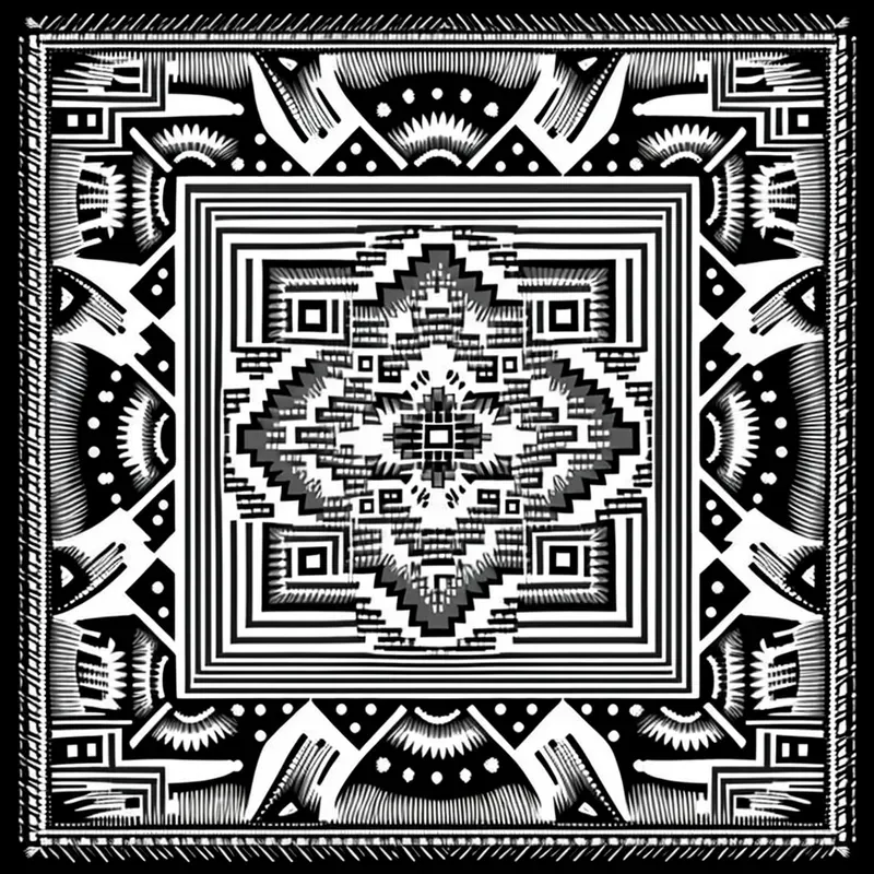 Native American Textile Coloring Pages Midjourney Prompt | PromptBase