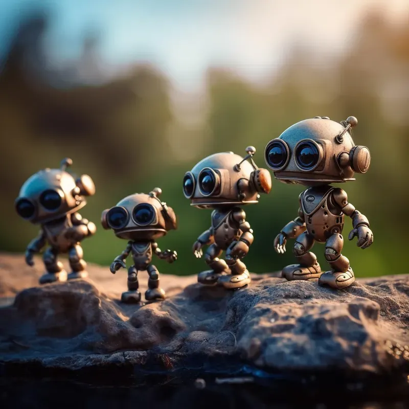 Tiny Robots Midjourney Prompt | PromptBase
