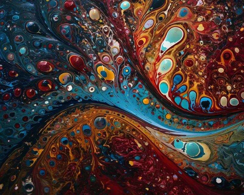 Gorgeous Acrylic Pour Paintings Midjourney Prompt | PromptBase