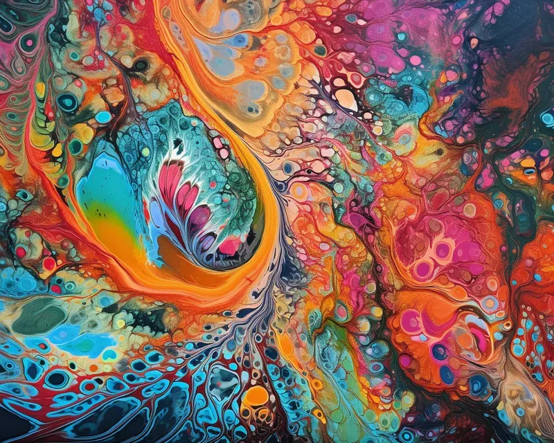 Gorgeous Acrylic Pour Paintings Midjourney Prompt | PromptBase