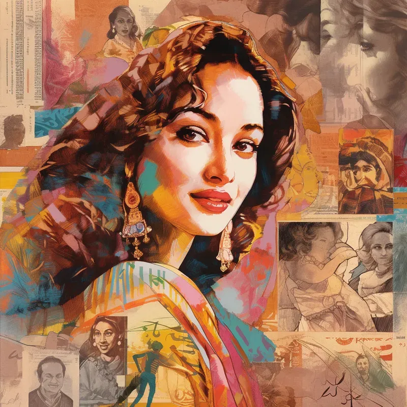 Bollywood Glamour Collages Midjourney Prompt | PromptBase