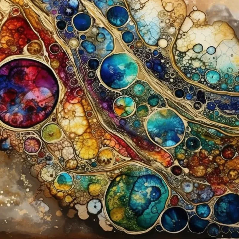 Cell Inspired Luxury Modern Art Midjourney Prompt | PromptBase