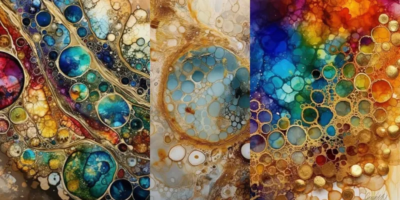 Cell Inspired Luxury Modern Art Midjourney Prompt | PromptBase