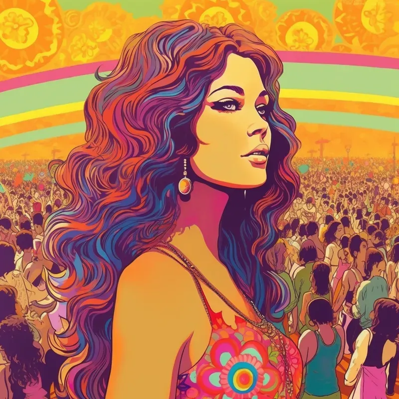 Groovy 70s Themed Surreal Art Midjourney Prompt | PromptBase