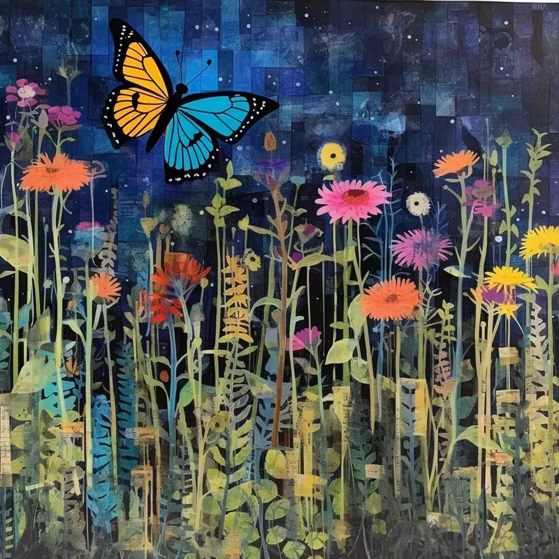 Whimsical Mixed Media Animal Art Midjourney Prompt | PromptBase