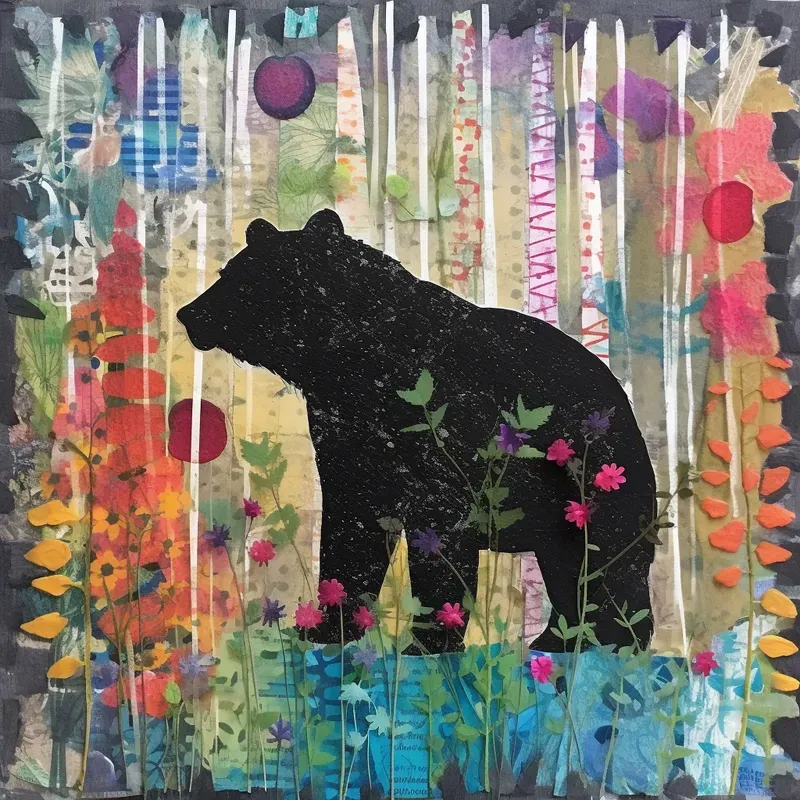 Whimsical Mixed Media Animal Art Midjourney Prompt | PromptBase