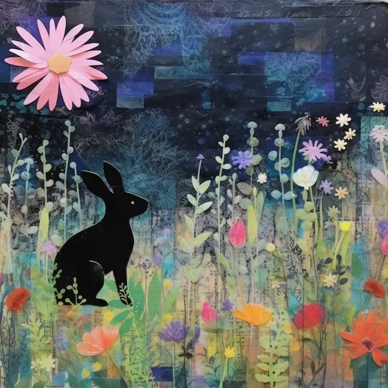 Whimsical Mixed Media Animal Art Midjourney Prompt | PromptBase