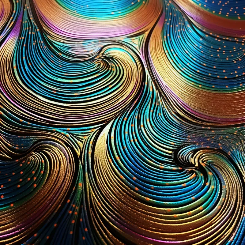 Geometric Metallic Patterns Midjourney Prompt | PromptBase