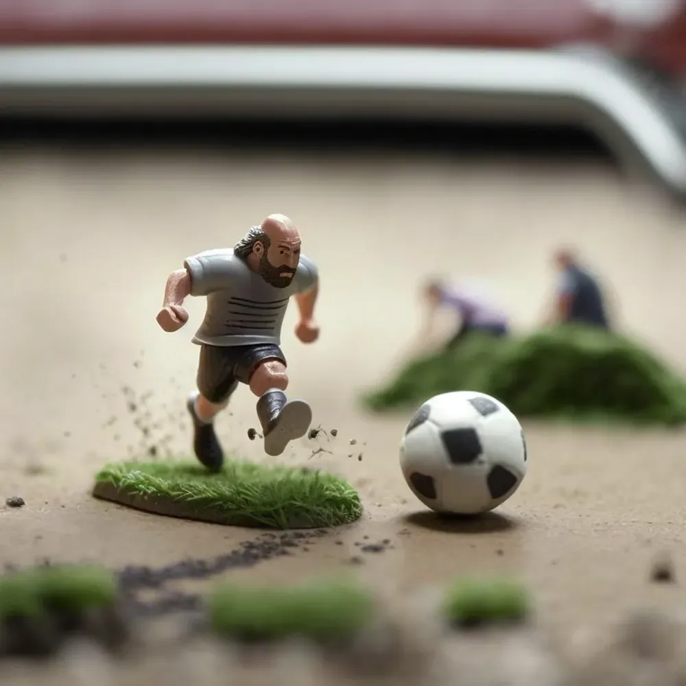 Miniature Sports Photographs Midjourney Prompt | PromptBase