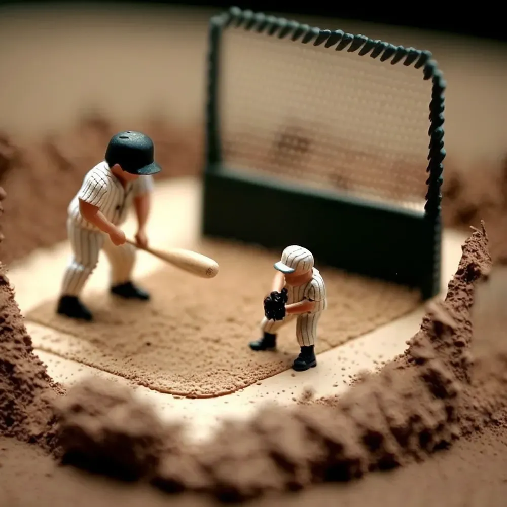 Miniature Sports Photographs Midjourney Prompt | PromptBase