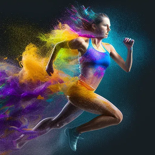 Dynamic Colourful Sports Illustrated Poses Midjourney Prompt | PromptBase