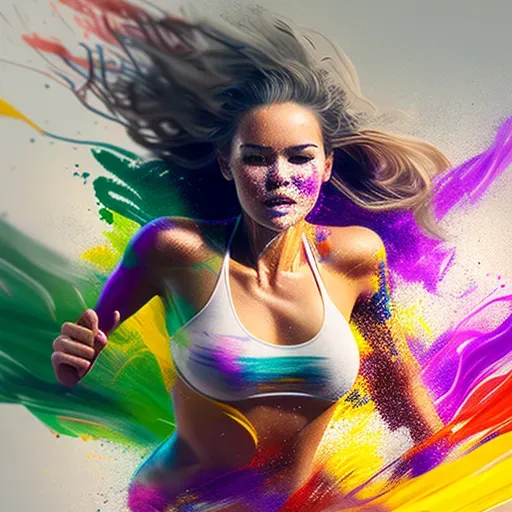 Dynamic Colourful Sports Illustrated Poses Midjourney Prompt | PromptBase