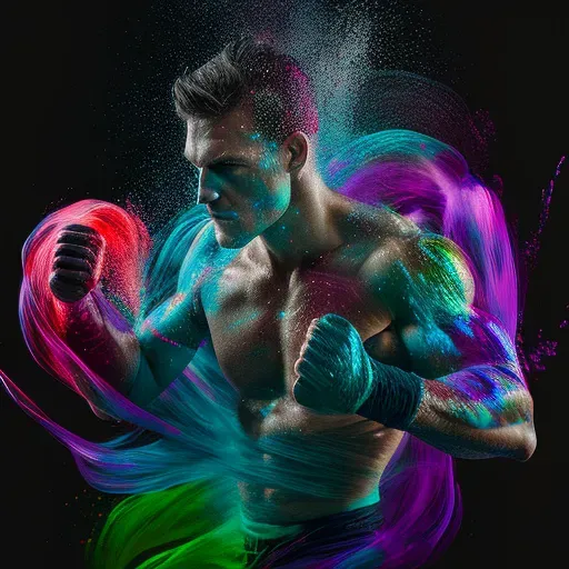 Dynamic Colourful Sports Illustrated Poses Midjourney Prompt | PromptBase