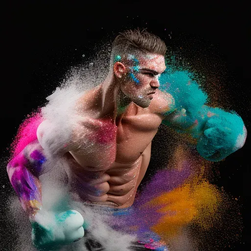 Dynamic Colourful Sports Illustrated Poses Midjourney Prompt | PromptBase