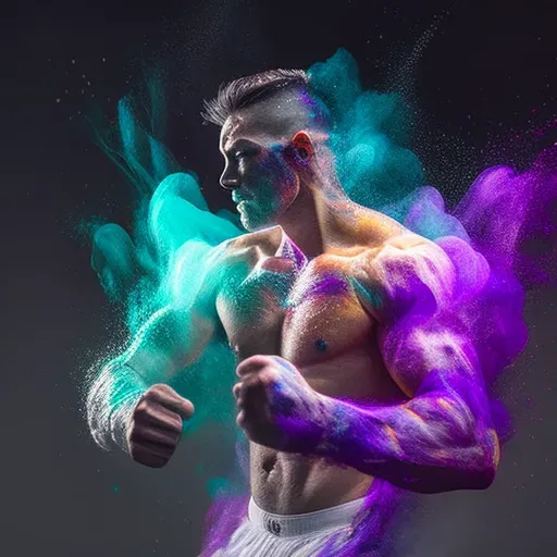 Dynamic Colourful Sports Illustrated Poses Midjourney Prompt | PromptBase