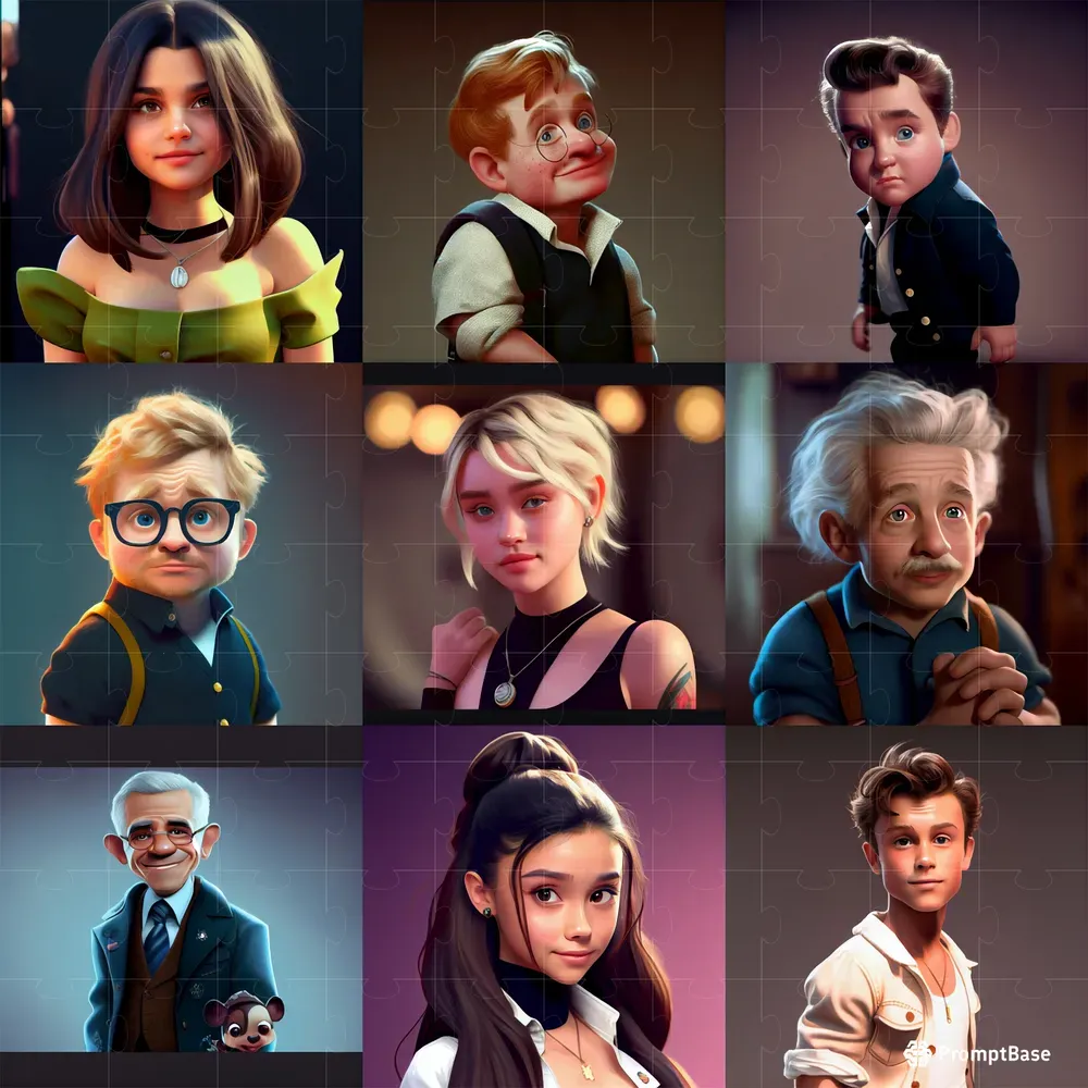 Your Photos As Disney Style Characters Midjourney Prompt | PromptBase