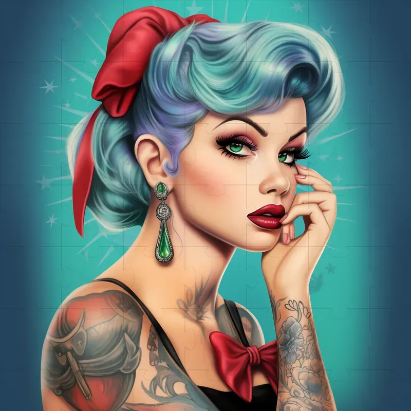 Pinup Girls Heroines From Pop Cultures Midjourney Prompt | PromptBase