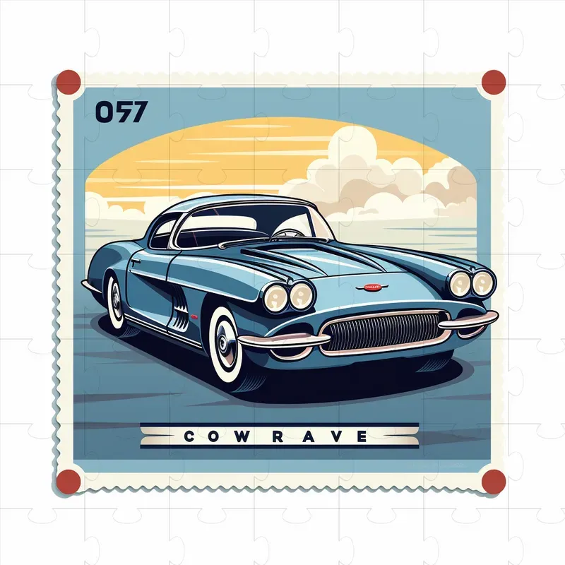 Collection Of Car Postage Stamps Gratis Midjourney Prompt | PromptBase