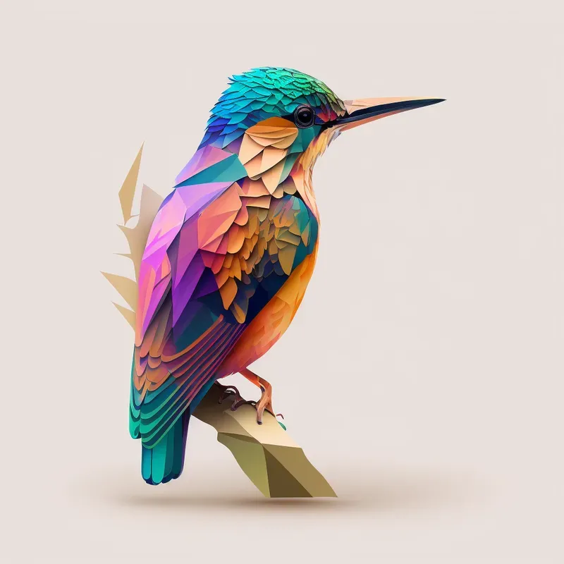 Colorful Polygon Animal Logos Midjourney Prompt | PromptBase