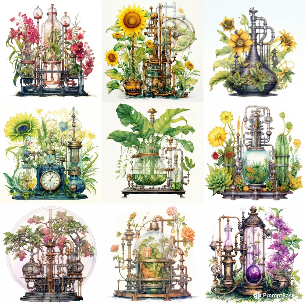 Steampunk Gardens Midjourney Prompt | PromptBase