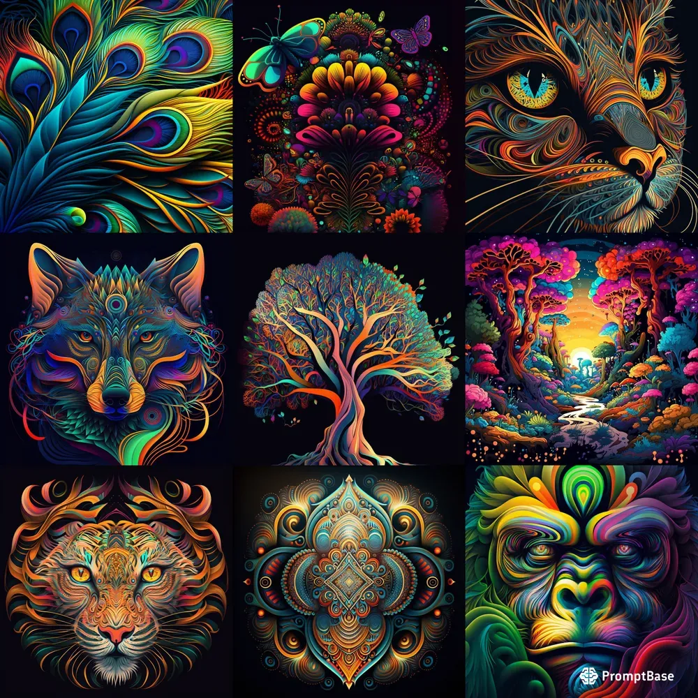 Psychedelic Posters Designs Midjourney Prompt | PromptBase