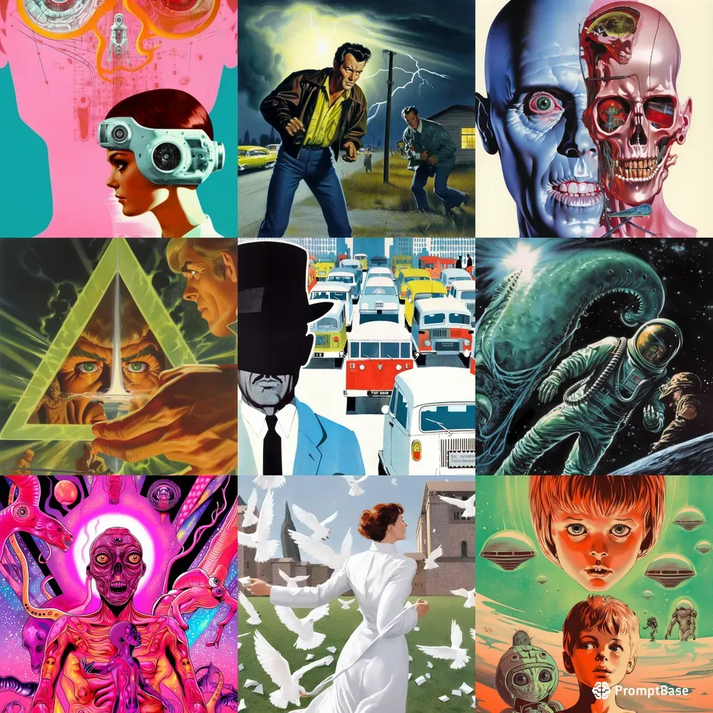Retro Weird Movie Posters Midjourney Prompt | PromptBase