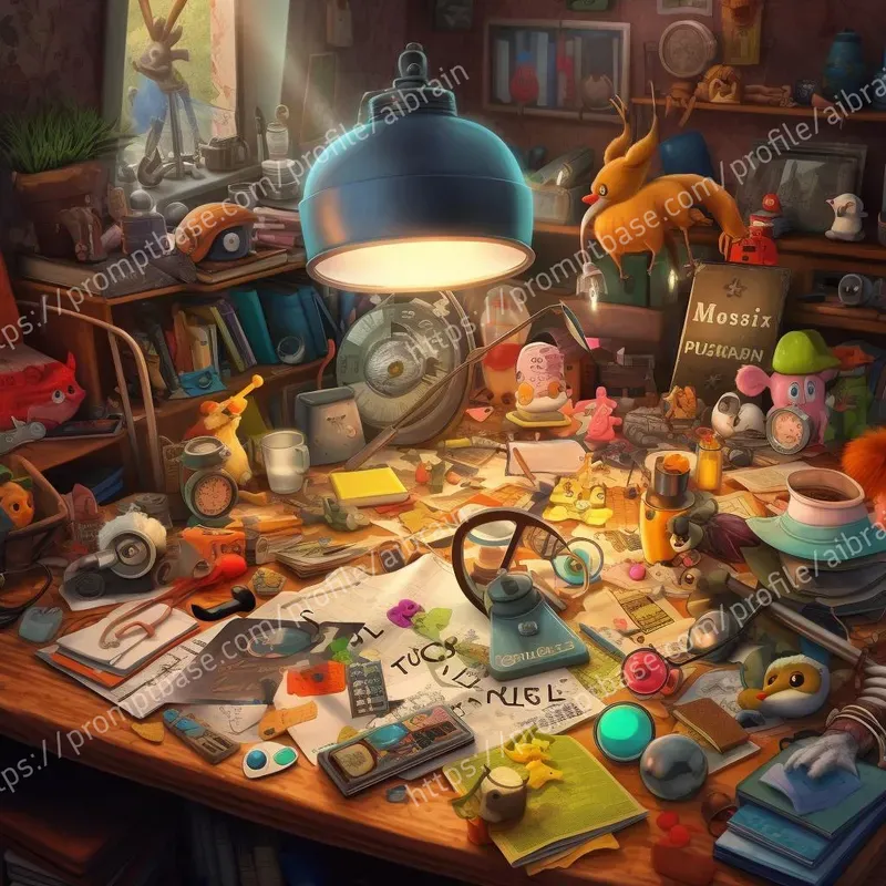 Hidden Object Books Midjourney Prompt | PromptBase