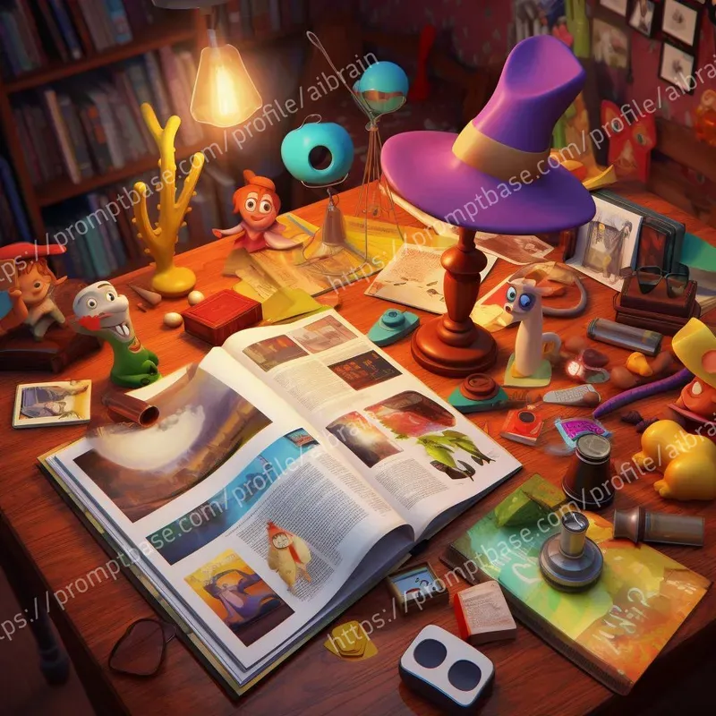 Hidden Object Books Midjourney Prompt | PromptBase