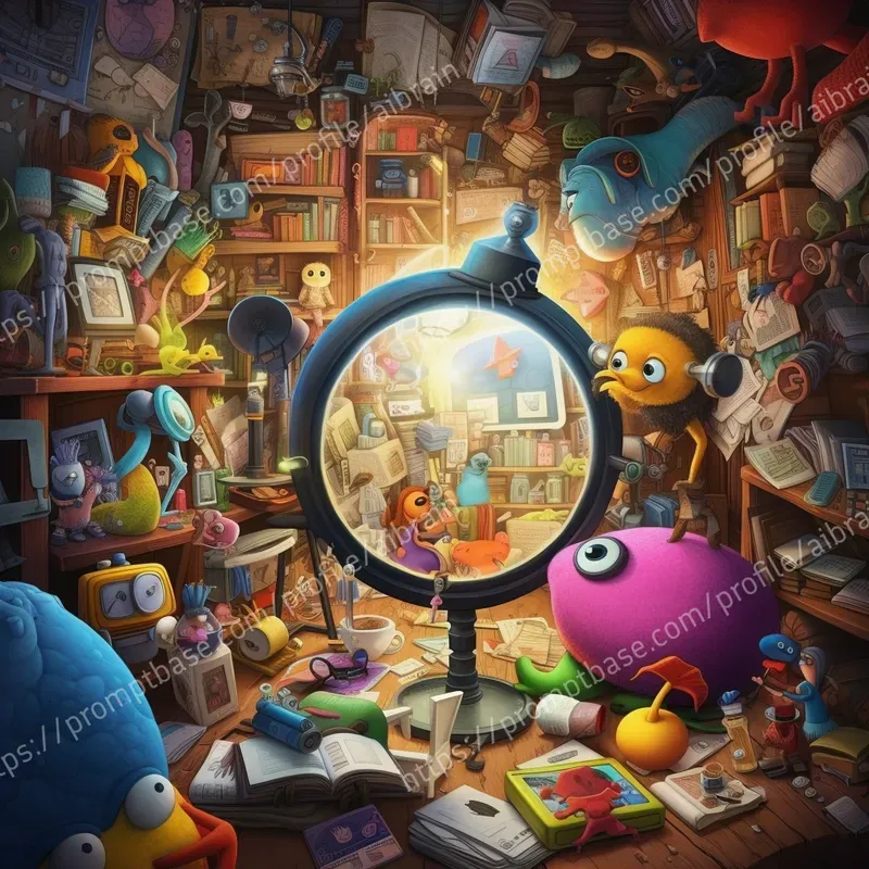 Hidden Object Books Midjourney Prompt | PromptBase