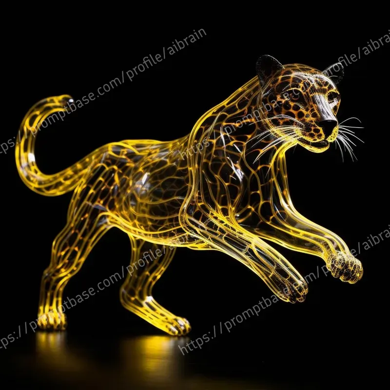 Animal Light Sculptures Midjourney Prompt | PromptBase