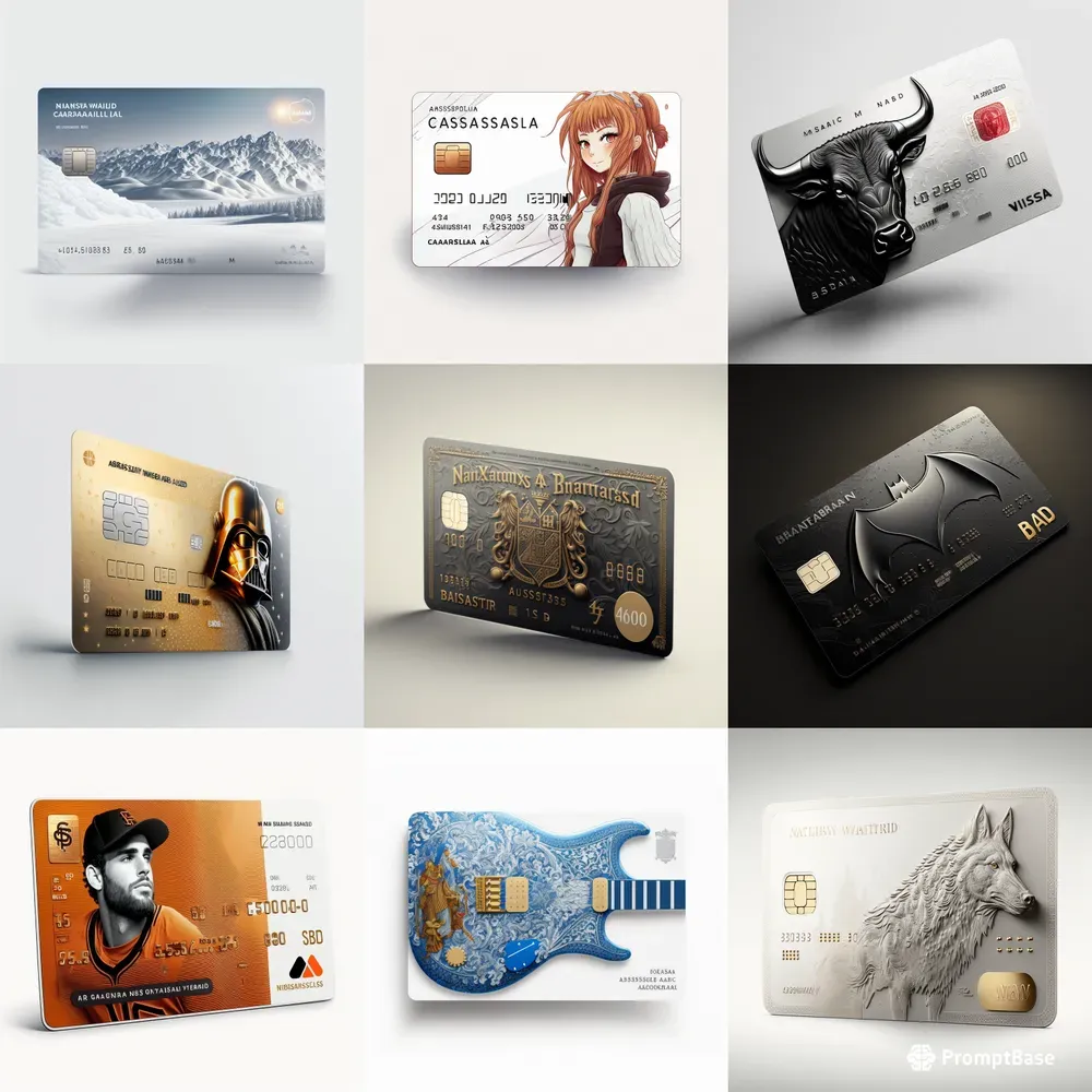 Creative Credit Cards Design Midjourney Prompt | PromptBase